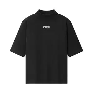 Fear Of God Slim Mockneck Tee 'washed Vintage - Black
