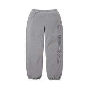 Supreme Spellout Embroidered Polartec Pant - Grey