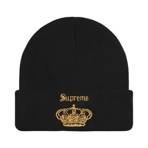 Supreme Crown Beanie - Black