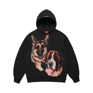 Supreme Dogs Hooded Sweatshirt - Black