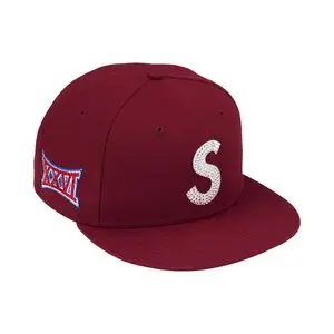 Supreme Swarovski S Logo New Era 'cardinal - Red