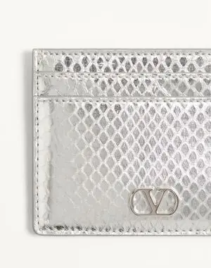 VALENTINO GARAVANI Vlogo Signature Cardholder In Laminated Ayers