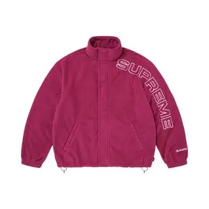 Supreme Spellout Embroidered Polartec Jacket 'raspberry