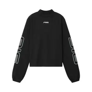 Fear Of God Slim Mock Neck Long-sleeve Tee 'washed Vintage - Black