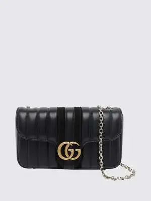 Gucci Jetset Gg Marmont Matelasse Nappa Monogram Mini Bag - Black