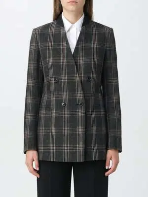 Max Mara Double-breasted Virgin Wool Blazer - Black