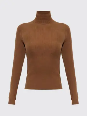 Max Mara Slim Fit Ribbed Pure Virgin Wool Turtleneck