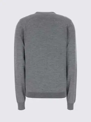 Gucci V-neck 100% Wool Jumper With Ribbed Trims