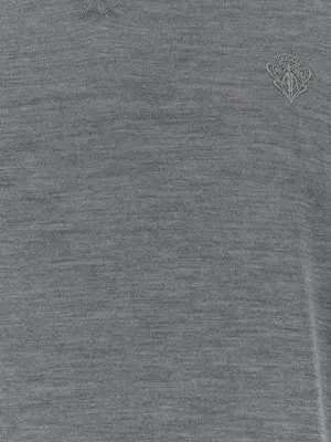 Gucci V-neck 100% Wool Jumper With Ribbed Trims