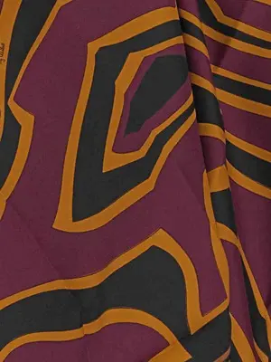 Emilio Pucci Asymmetrical Abstract Print Silk Halterneck Top