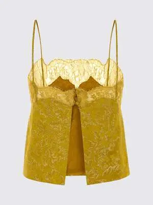 Saint Laurent Off-the-shoulder Embroidered Lace Evening Top