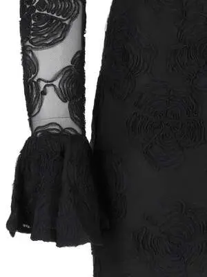 ROTATE BY BIRGER CHRISTENSEN Floral Mesh Mini Dress