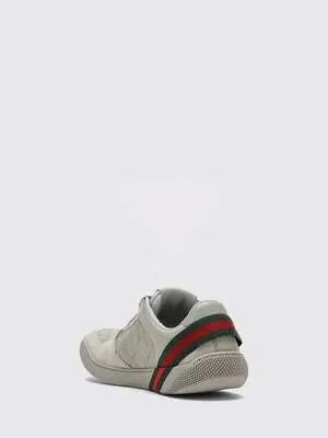 Gucci Screener Leather Trainers With Gg Monogram And Web Detail