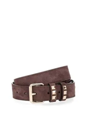 Valentino Garavani Rockstud Suede Belt - Brown
