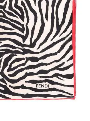 Fendi Zebra-print Silk Scarf