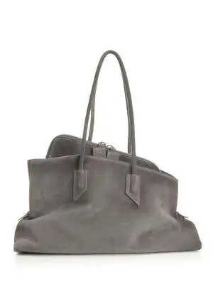 Attico La Passeggiata Medium Suede Bag - Gray