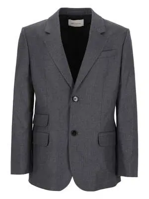 AMI Paris Single-breasted Blazer - Gray