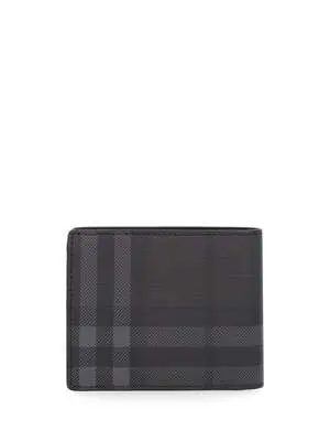 Burberry Check Technical Coated Canvas Bi-fold Wallet