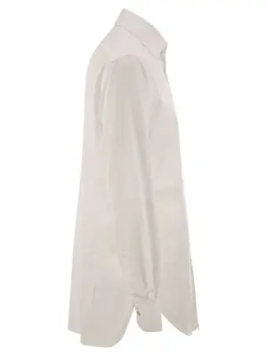 Kiton Pure Cotton Shirt With Spread Collar