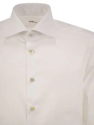 Kiton Pure Cotton Shirt With Spread Collar