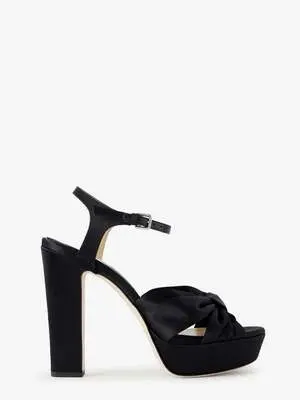 JIMMY CHOO Heloise 120 Sandals With Nappa Platform - Black