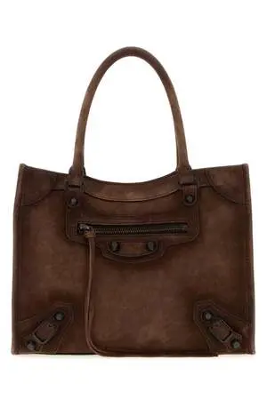 Balenciaga Suede Mini Le City Handbag - Brown