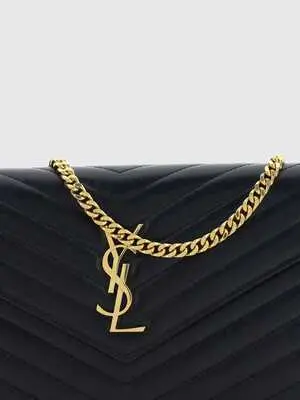 Saint Laurent Cassandre Envelope Bag In Chevron Matelasse Leather With Logo