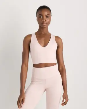 Quince Women's Ultra-soft Namaste Set Heather Navy Heather Shell Pink
