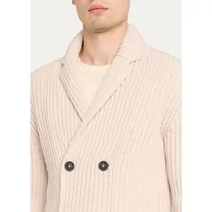 Iris Von Arnim Cashmere Rib Double-breasted Cardigan