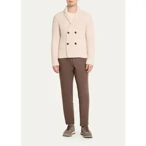 Iris Von Arnim Cashmere Rib Double-breasted Cardigan