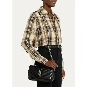 Saint Laurent Lou Lou Quilted Leather Crossbody Bag