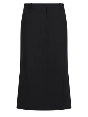 Fendi Gonna In Lana Grain De Poudre - Black