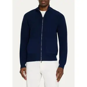 Fioroni Cashmere Full-zip Ribbed Cardigan