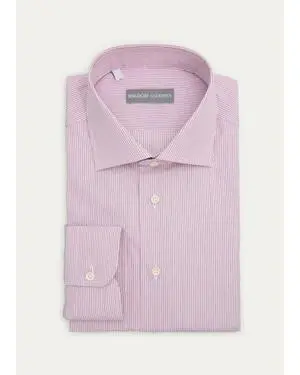 Bergdorf Goodman Pinstripe Cotton Dress Shirt - Pink