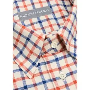 Bergdorf Goodman Plaid Cotton Dress Shirt