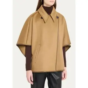 Max Mara Cashmere Button-front Cape