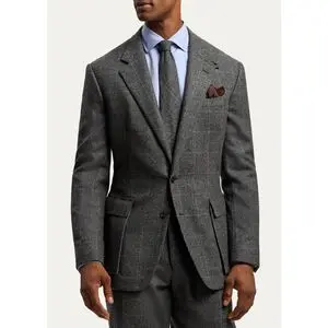 Ralph Lauren Purple Label Glenn Hand-tailored Tick-weave Jacket