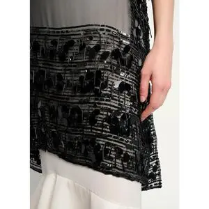 LANVIN Sleeveless Embroidered Overlay Tunic