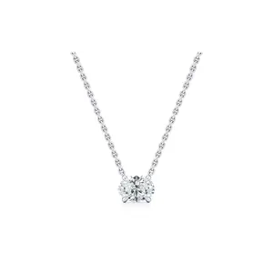 JEAN DOUSSET Chelsea Lab Diamond Oval Pendant Necklace 18k - Platinum
