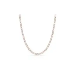 JEAN DOUSSET Elle Lab Diamond Tennis Necklace 18k White Gold Rose Gold