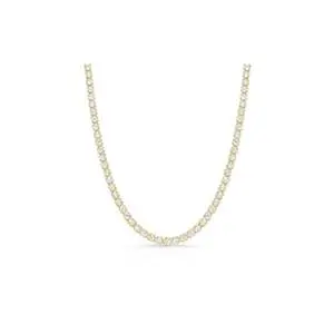 JEAN DOUSSET Elle Lab Diamond Tennis Necklace 18k White Gold Yellow Gold