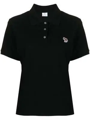 Paul Smith Zebra-painttch Polo Top - Black