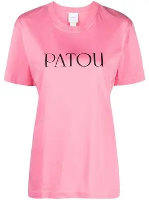PATOU Essential Logo-print Cotton T-shirt - Pink