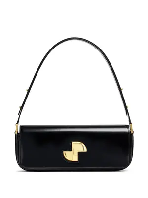 PATOU Mini Foldover Top Shoulder Handbag - Black