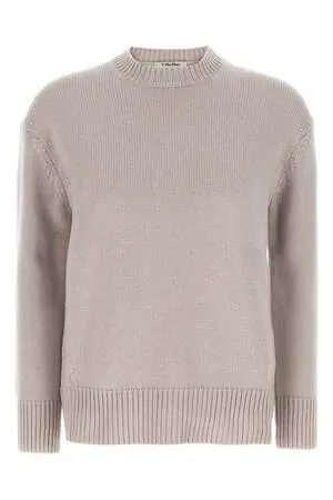 MAX MARA`S Wool Cashmere Blend Sweatshirt - Ecru
