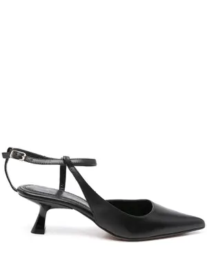SOULIERS MARTINEZ Sophisticated 50mm Pointed Toe Ankle Strap Pumps