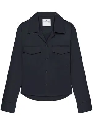 COURREGES Classic Cotton Shirt With Buttoned Cuffs - Navy