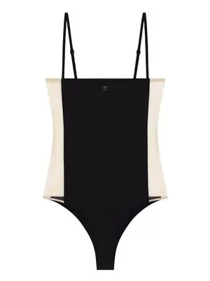 COURREGES Illusion Swimsuit With Adjustable Straps - Black