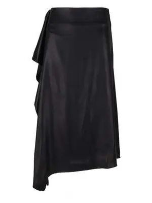NICCOLO PASQUALETTI Silk Satin Mini Skirt - Nero