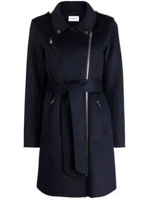 PAROSH Mini Zip-up Wool Jacket - Blu